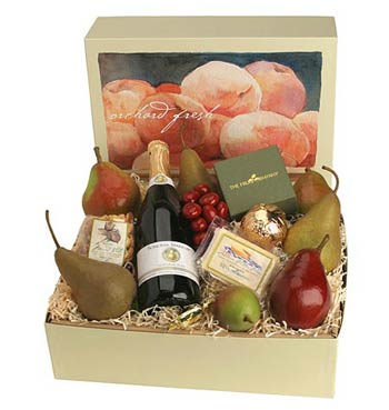 Fruit Gift Baskets - Holiday Cider & Fruit Gift Box