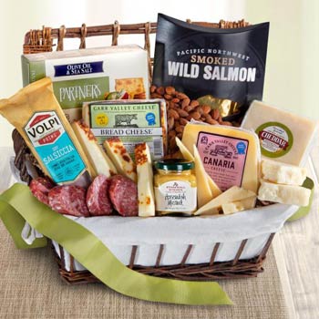 Gourmet Gift Baskets - Gourmet Meat and Cheese Gift Basket