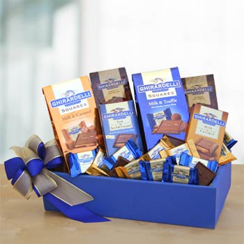 Chocolate Gift Baskets - Ghirardelli Sampler Gift Box